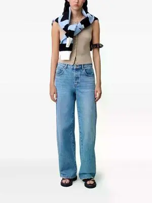 Claudie Pierlot Wide-leg Faded Jeans