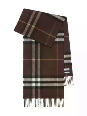 Burberry Check Cashmere Scarf - Brown