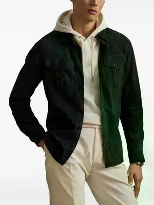 Ralph Lauren Purple Label Suede Shirt Jacket - Green
