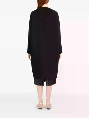Marni Logo-embroidered Coat - Black