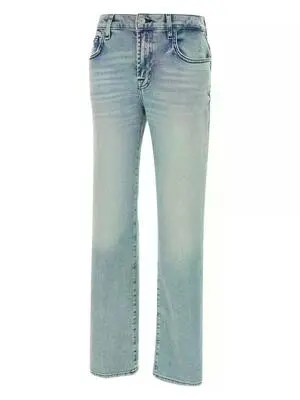 7 For All Mankind Faded Straight-leg Jeans