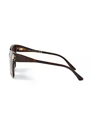 JIMMY CHOO Kira Square Frame Sunglasses - Brown