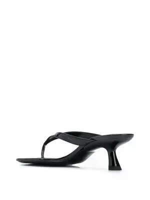SIMONMILLER Slip-on Thong Sandals With Low Heel - Black