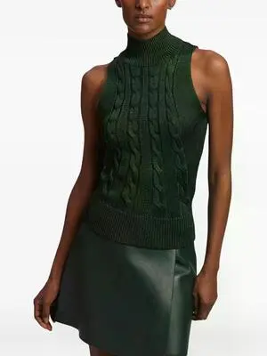 Ralph Lauren Cable-knit Sleeveless Top - Green