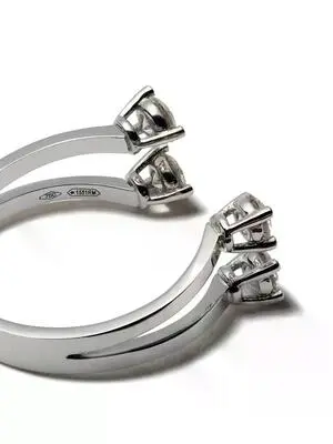 Delfina Delettrez 18 Carat White Gold Dots Ring With Diamonds