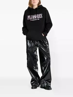 PLEASURES Logo Print Hooded Sweatshirt