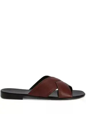 GIUSEPPE ZANOTTI Flavio Crossover Strap Sandals - Brown