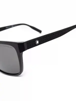 Montblanc Logo Square Tinted Sunglasses