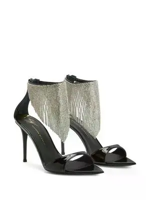 GIUSEPPE ZANOTTI Intriigo Crystal Open-toe Sandals - Black
