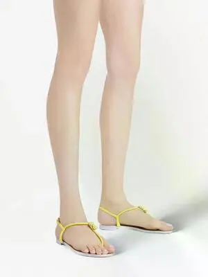 GIUSEPPE ZANOTTI Sybella T-bar Sandals - Green