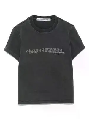 Alexander Wang Logo-print Cotton T-shirt - Grey