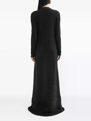 JIL SANDER Crewneck Maxi Dress With Ruffled Hem