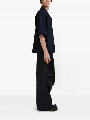 Marni Embroidered Short-sleeve Shirt - Blue