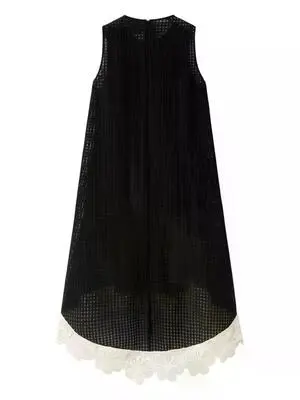 La DoubleJ La Scala Lace-embroidered Sleeveless Midi Dress