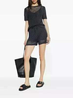 ALLSAINTS Paloma Ribbed High-waisted Shorts - Grey