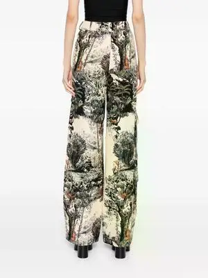 ISABEL SANCHIS Landscape Print Cargo Trousers