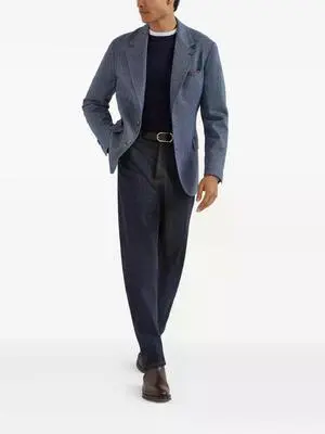 Brunello Cucinelli Cavallo Wool-blend Blazer - Blue