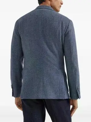 Brunello Cucinelli Cavallo Wool-blend Blazer - Blue