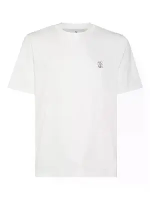 Brunello Cucinelli Logo-printed T-shirt Neutrals