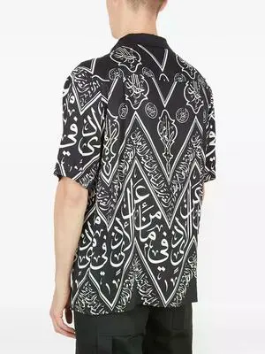 GMBH Script-print Short-sleeve Shirt - Black