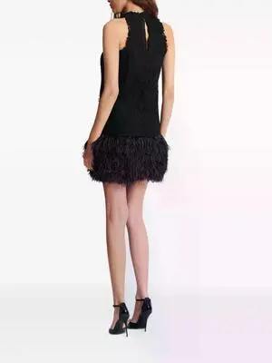 Balmain Lace Feather-trimmed Dress