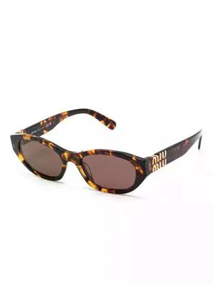 Miu Miu Tortoiseshell-effect Cat Eye Sunglasses