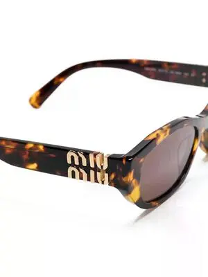 Miu Miu Tortoiseshell-effect Cat Eye Sunglasses