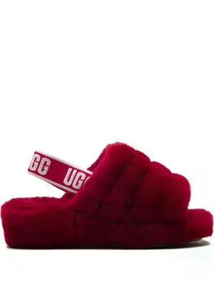 UGG Fluff Yeah Slingback Slippers - Red