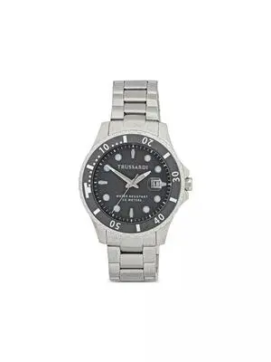 TRUSSARDI Stainless Steel Link Bracelet Watch - Silver