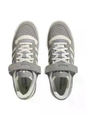 Adidas Forum Low Top Sneakers With Touch-strap And Signature 3-stripes - Grey