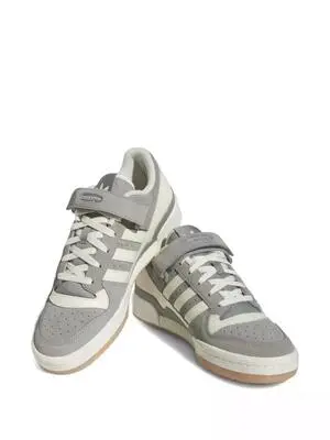 Adidas Forum Low Top Sneakers With Touch-strap And Signature 3-stripes - Grey