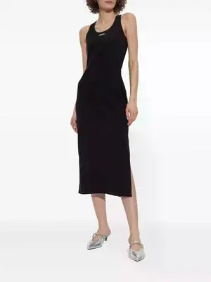 Alexander McQueen Placket Sleeveless Midi Dress