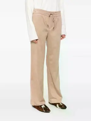 JUVIA Elasticated-waist Straight Leg Trousers