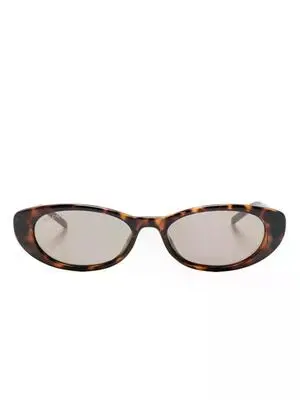 Gucci Cat-eye Sunglasses With Crystal Embellishments - Brown