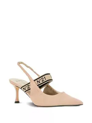 N°21 Pointed-toe Slingback Pumps - Neutrals