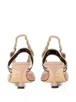 N°21 Pointed-toe Slingback Pumps - Neutrals