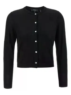 THEORY Theory Round Neck Button-Up Cardigan