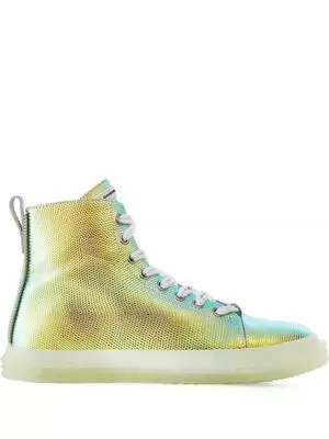 GIUSEPPE ZANOTTI High-top Lace-up Sneakers - Silver