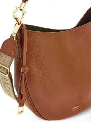 FERRAGAMO Medium Leather Shoulder Bag - Brown