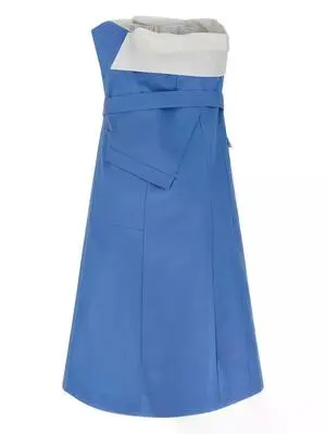 Miu Miu Strapless Belted Midi Dress