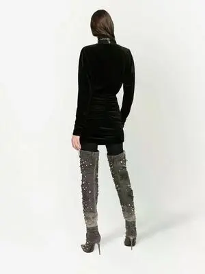 Dolce & Gabbana Draped Velvet Mini Dress