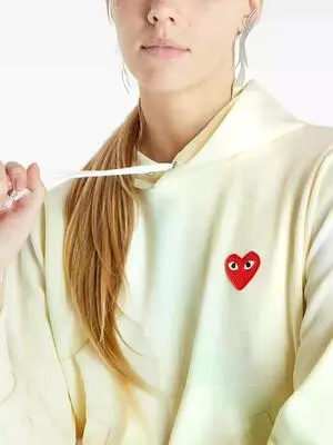 Play Comme Des Garcon Heart Appliqué Hoodie