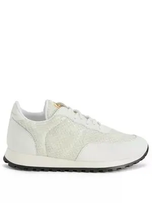 GIUSEPPE ZANOTTI Jimi Leather Panel Sneakers - Neutrals