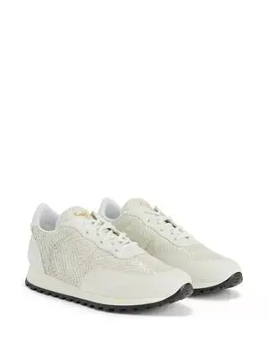 GIUSEPPE ZANOTTI Jimi Leather Panel Sneakers - Neutrals