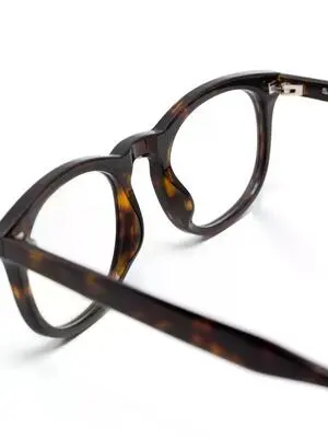 Saint Laurent Round Frame Glasses - Brown