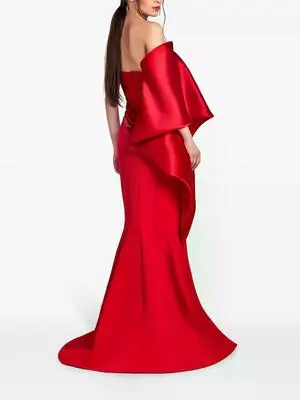 GABY CHARBACHY Asymmetrical Gown With Draped Panel