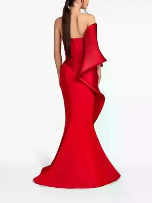 GABY CHARBACHY Asymmetrical Gown With Draped Panel