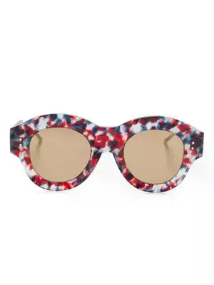 Thom Browne Round Frame Sunglasses - Red