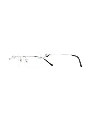 Cartier Rimless Square Frame Glasses - Silver