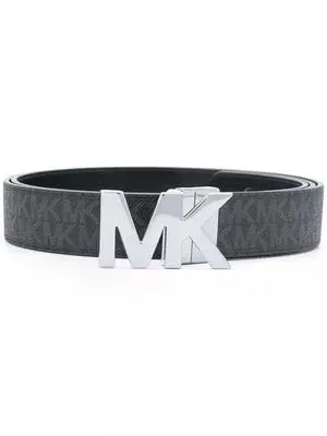 Michael Kors Reversible Logo Buckle Belt - Black